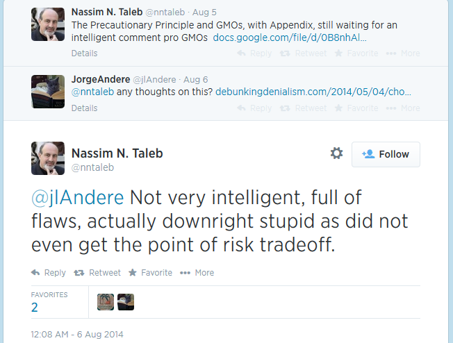 Anti-GMO Statistician Nassim N. Taleb ‏Responds to Criticism (Sort of ...