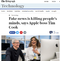 Apple CEO Tim Cook Takes a Stand Against Fake News - Debunking Denialism
